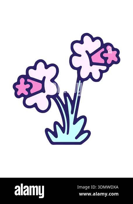 pixelize effect animation of daffodil flower design Stock Video Footage ...