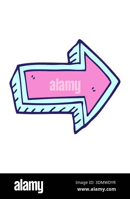 shine light effect animation of doodle arrow cartoon Stock Video ...