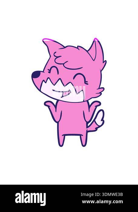 power up animation of a happy cartoon fox Stock Video Footage - Alamy