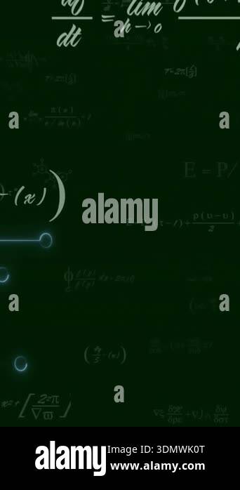 Animation of digital circuit patterns with mathematical equations on ...