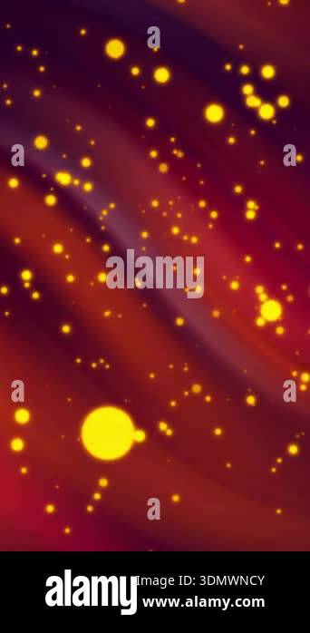 Animation of yellow light spots over red shapes on black background ...