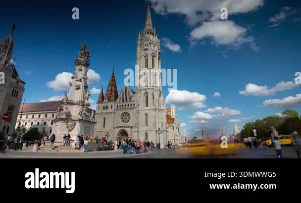 Budapest, Hungary - April 19, 2025: People walking near Matthias Church ...