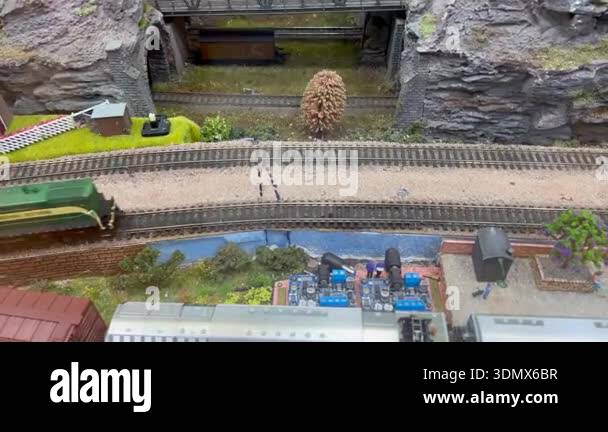 SYDNEY - JAN 02 2026:Scale model railway train.Model railways offer ...