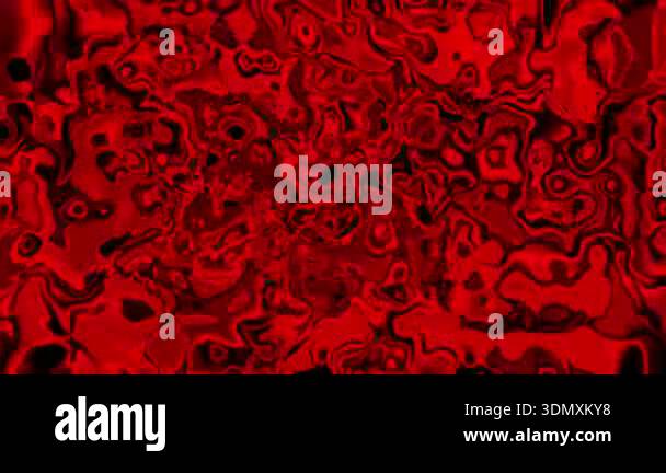 Abstract art featuring a glossy red distorted pattern, with fluid ...