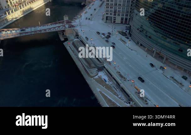 USA Chicago IL 25 Jan 2026. Aerial view of Chicago downtown with ...