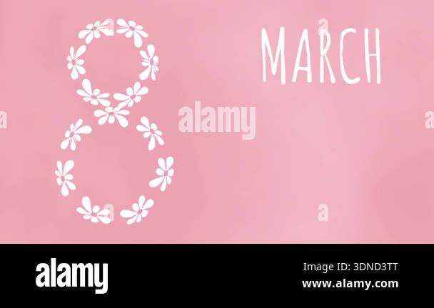 International Women's Day Animation. Holiday Banner. Symbol of March ...