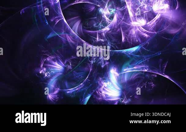 Abstract animated ethereal fractal energy swirl composed of luminous ...