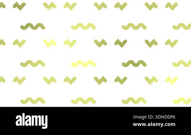 Animated golden decorative wavy lines is drawn. Linear pattern ...