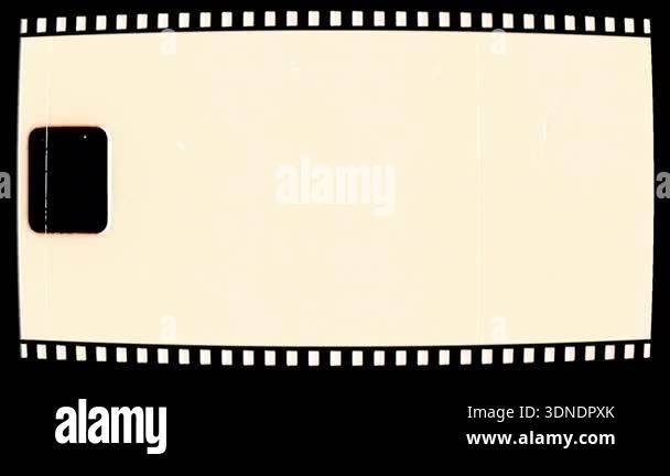 Old Scrolling Film Reel, Super 8 Film Frame, Noise, Dust, Film Burn ...