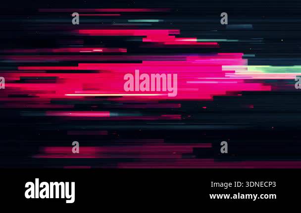 Pink glitch motion background with fast horizontal smears, digital ...