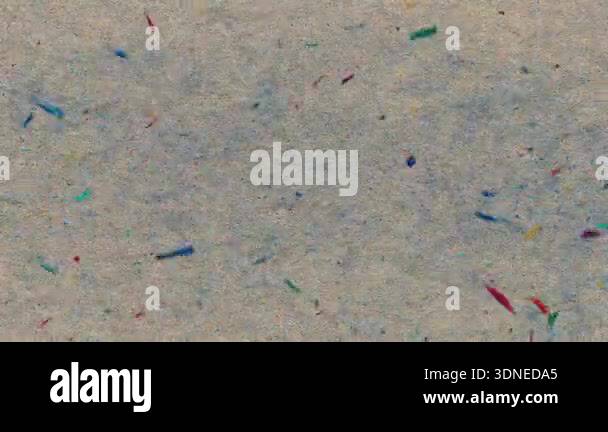 Recycled paper texture with colorful fiber fragments, visible pulp ...