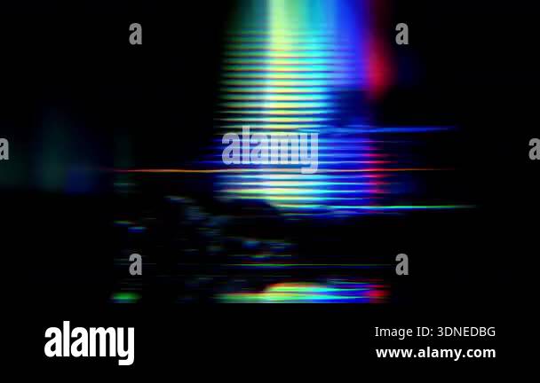 Abstract vertical glitch scan texture, rainbow chromatic interference ...