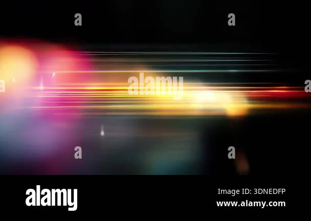 Warm orange light streaks with red glow, horizontal motion blur lines ...