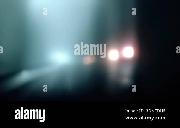 Futuristic abstract light corridor background, soft foggy depth, thin ...