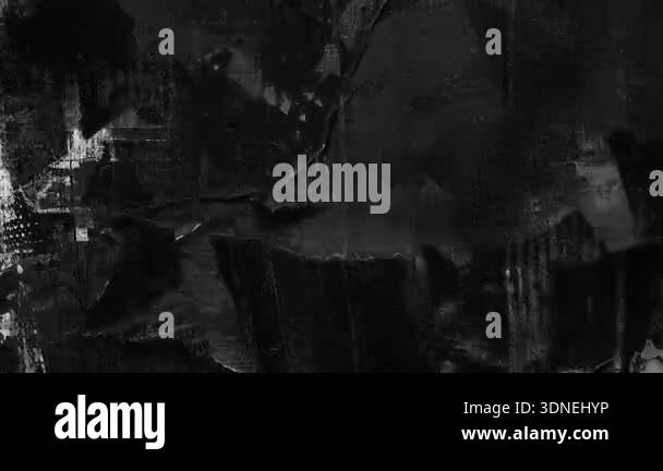 Black and white grunge texture animation, distressed paper surface ...