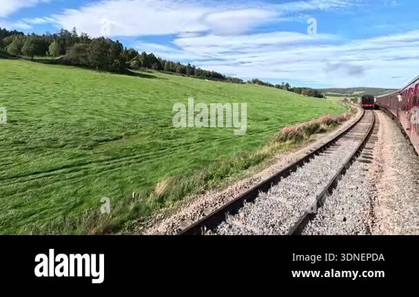 Preserved historic steam locomotives on Strathspey Railway in Scottish ...