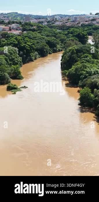Pardo River Of Sao Jose Do Rio Pardo In Sao Paulo Brazil. Downtown ...