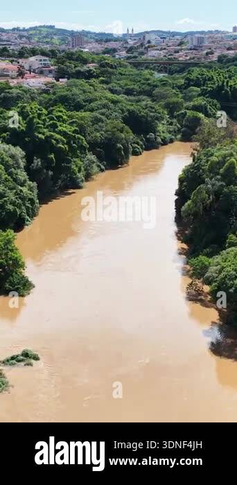 Pardo River Of Sao Jose Do Rio Pardo In Sao Paulo Brazil. Downtown ...