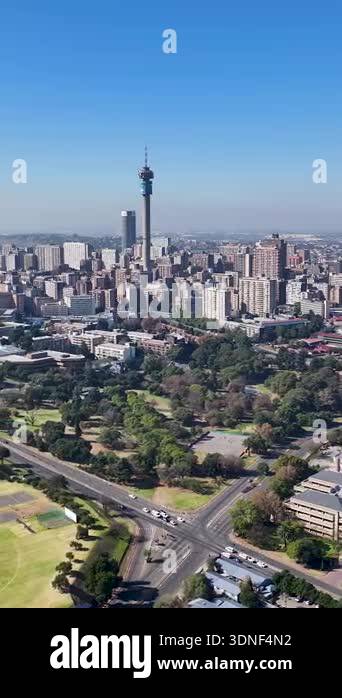 Johannesburg Skyline At Johannesburg In Gauteng South Africa. High Rise ...