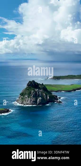 Famous bay water archipelago of Fernando de Noronha at brazilian ...