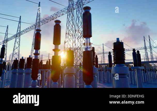 State Grid UHV Substation Power Facilities Stock Video Footage - Alamy