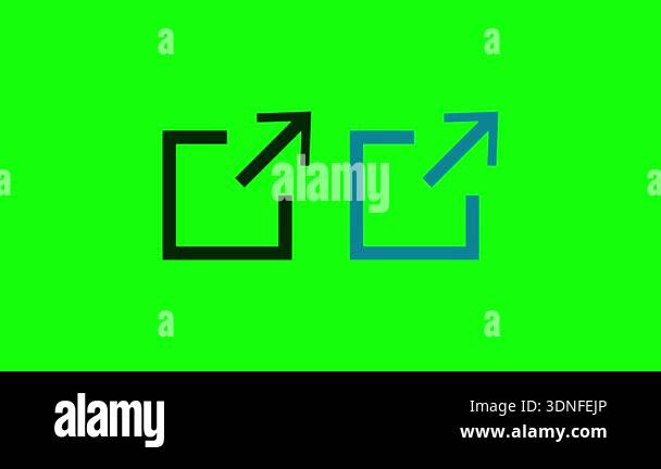 Animated expand and fullscreen arrows icon on green screen Stock Video ...