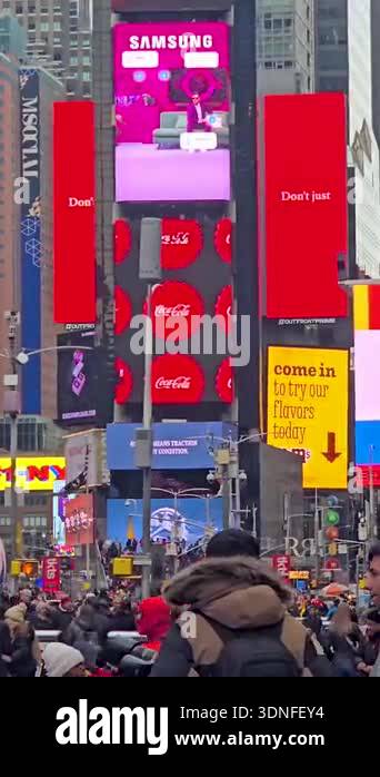 Amazing Times Square At Manhattan In New York United States. World ...