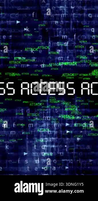 Digital Attack Distribution Across a Code vertical video Stock Video ...