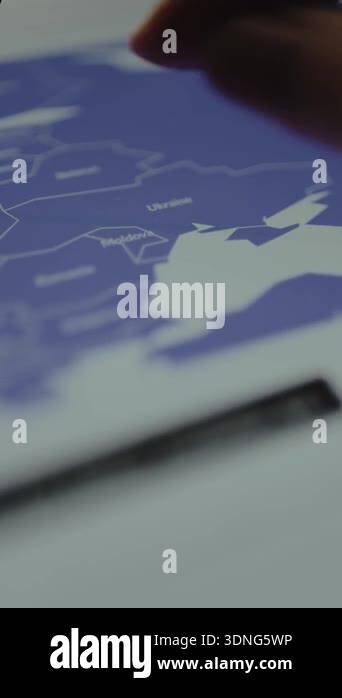 Ukraine on the political world map with contoured borders Stock Video ...