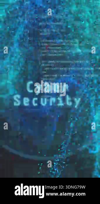 Cloud computing and data storage animation over digital blue particles ...
