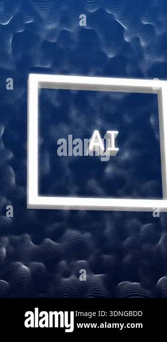 Animation of ai data processing with icons and network of connections ...