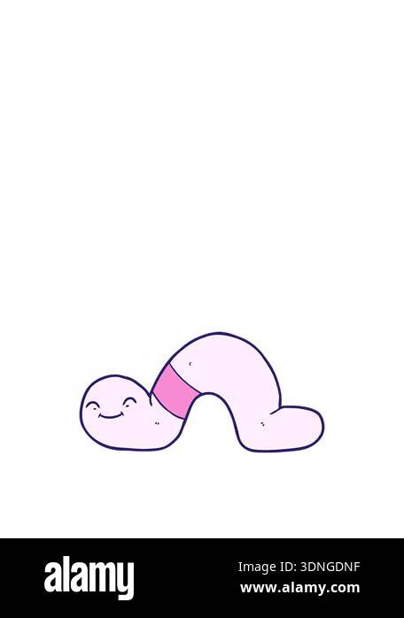jumping motion animation of cartoon element of worm Stock Video Footage ...