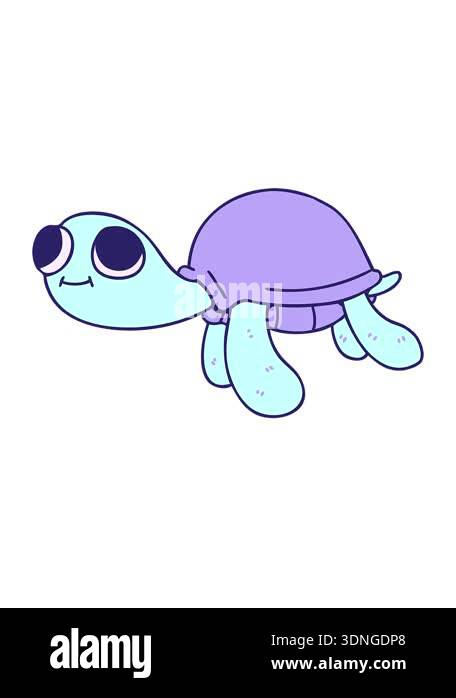 jiggle motion animation of cartoon turtle Stock Video Footage - Alamy