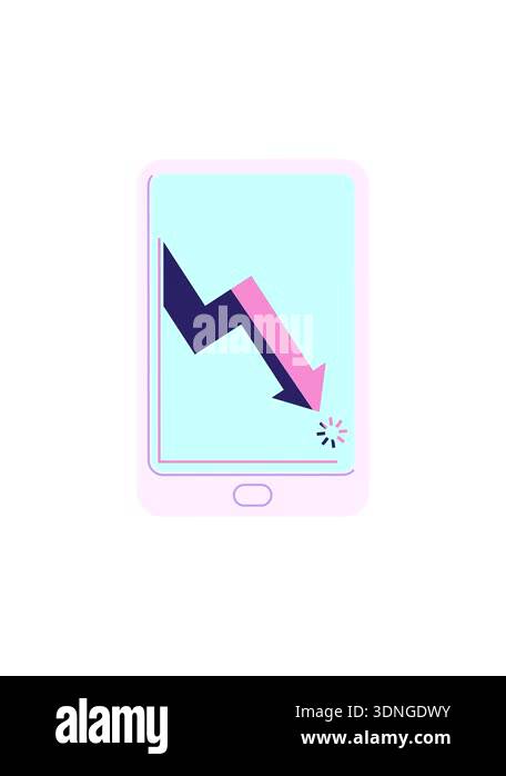 attention grabbing animation of an electronic tablet showing business ...