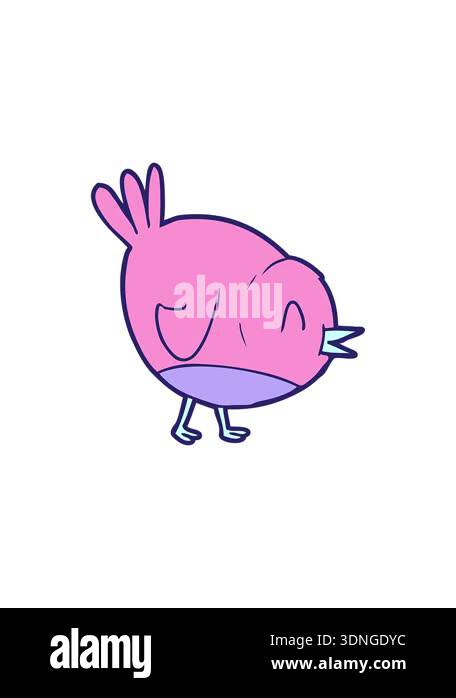 shaking motion animation of cartoon robin bird Stock Video Footage - Alamy
