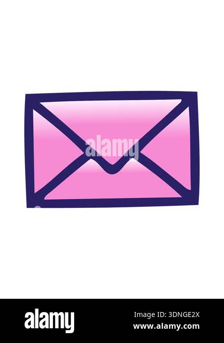 jiggle motion animation of cartoon of a paper envelope Stock Video ...