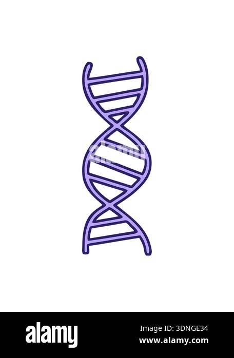 bobbing motion animation of cute cartoon of a DNA strand Stock Video ...