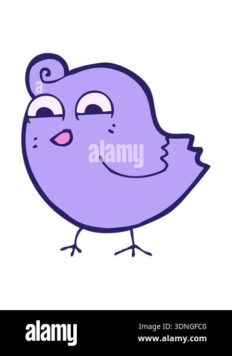 pressure popping animation of cartoon funny bird Stock Video Footage ...