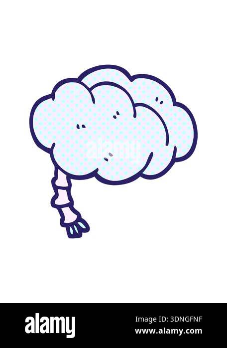 pressure popping animation of comic book style cartoon brain Stock ...