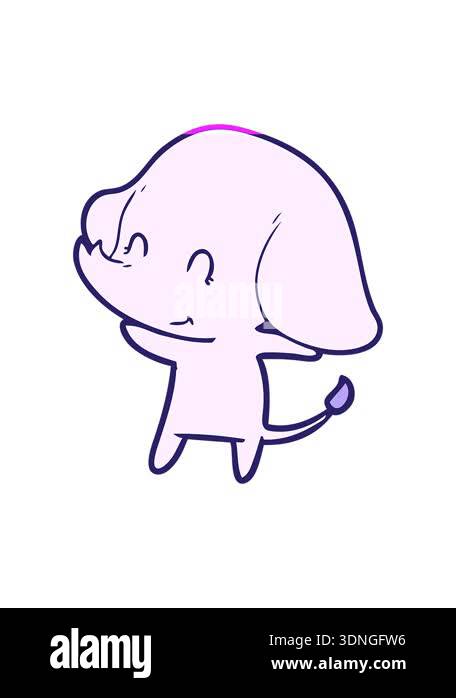 power up animation of cute cartoon elephant design Stock Video Footage ...