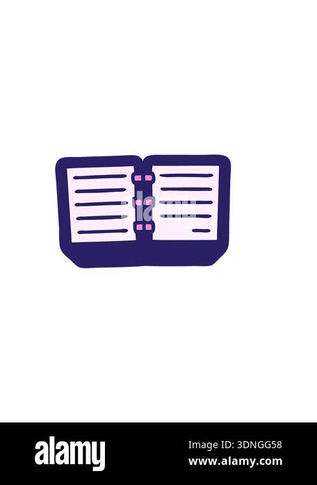 horizontally vibrating animation of cute cartoon of a stack of diaries ...