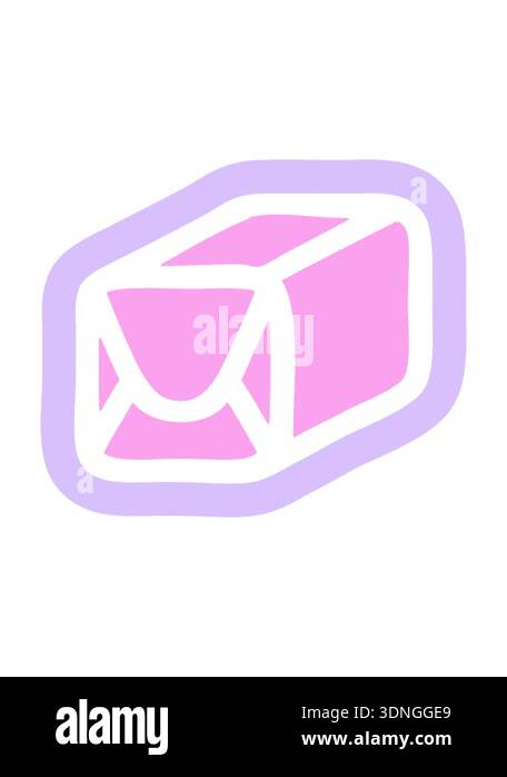neon light effect animation of wrapped parcel symbol icon Stock Video ...