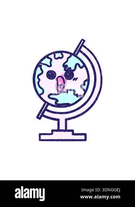 bobbing motion animation of Globe illustration design Stock Video ...
