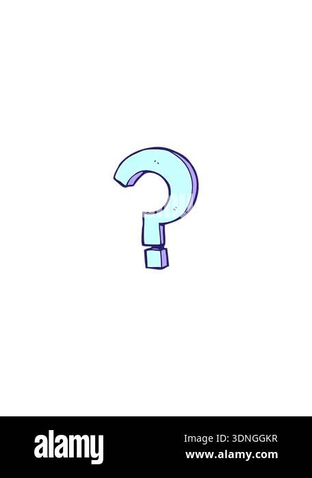 flashy sales animation of cartoon question mark Stock Video Footage - Alamy