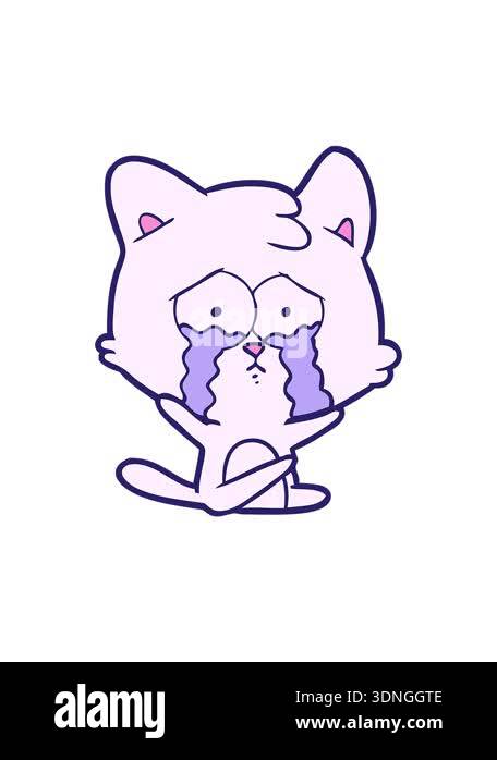 power up animation of retro cartoon cat illustration Stock Video ...