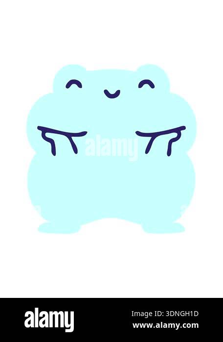 spinning motion animation of cute cartoon frog drawing Stock Video ...