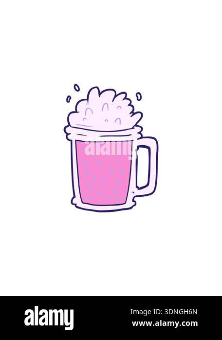 radioactive glowing animation of pint of ale Stock Video Footage - Alamy