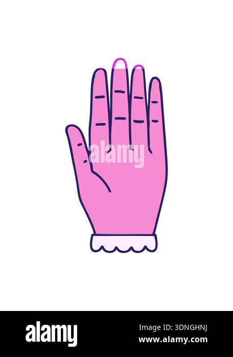 power up animation of iconic tattoo style image of a hand drawing Stock ...
