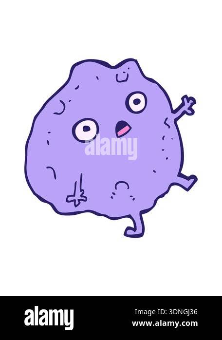 jiggle and pause animation of cartoon rock falling Stock Video Footage ...