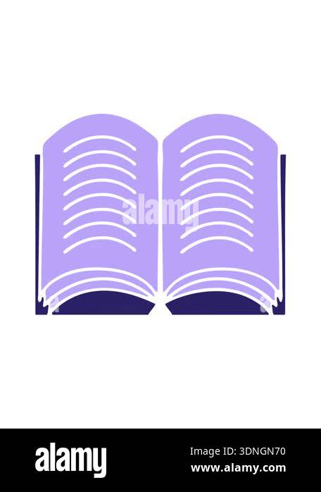 power up animation of flat symbol of a open book icon Stock Video ...